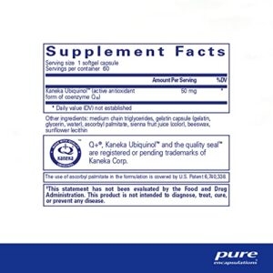 Pure Encapsulations Ubiquinol-QH 50 mg | Active Form of CoQ10 to Support Immune Health, Cellular Energy, and Cardiovascular Health* | 60 Softgel Capsules