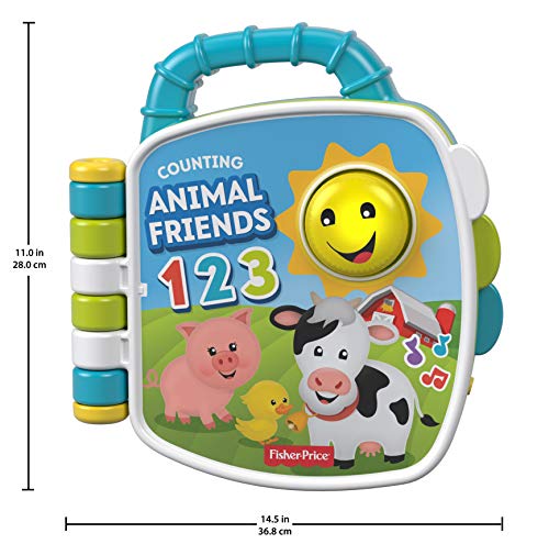 Fisher-Price Laugh & Learn Counting Animal Friends, Musical Baby Book