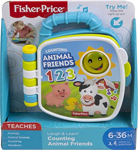 Fisher-Price Laugh & Learn Counting Animal Friends, Musical Baby Book