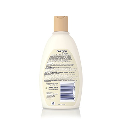 Aveeno Gentle Conditioning Baby Shampoo, 12 Ounce (Pack of 2)