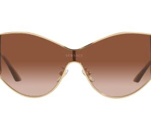 Versace Woman Sunglasses Gold Frame, Brown Gradient Lenses, 0MM