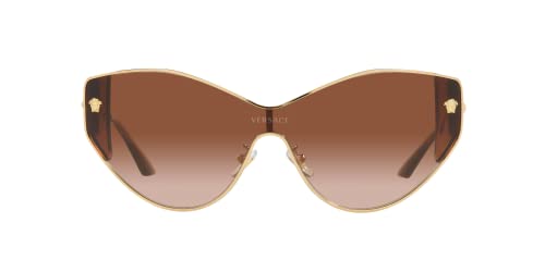 Versace Woman Sunglasses Gold Frame, Brown Gradient Lenses, 0MM