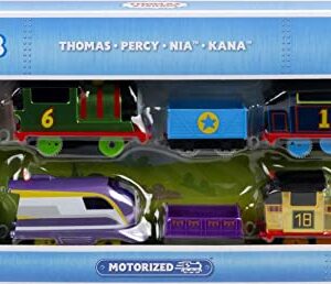 Thomas & Friends Toy Train 4-Pack With Thomas Nia Percy & Kana Motorized Engines For Preschool Kids Ages 3+ Years