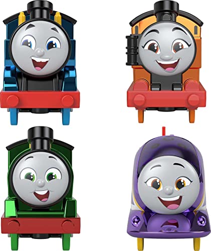 Thomas & Friends Toy Train 4-Pack With Thomas Nia Percy & Kana Motorized Engines For Preschool Kids Ages 3+ Years