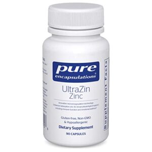 pure encapsulations ultrazin zinc | enhanced absorption mineral support for metabolism and immune health* | 90 capsules