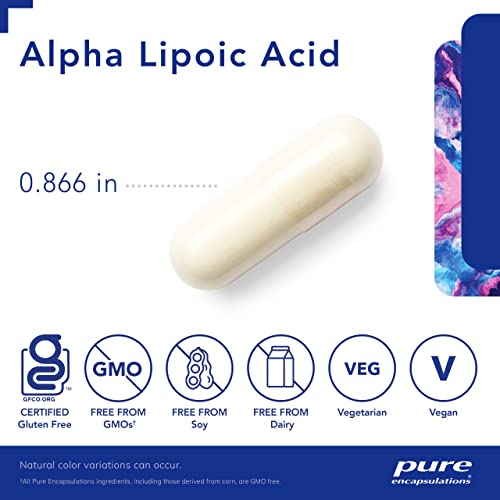 Pure Encapsulations Alpha Lipoic Acid 200 mg | ALA Supplement for Liver Support, Antioxidants, Nerve and Cardiovascular Health, Free Radicals, and Carbohydrate Support* | 60 Capsules