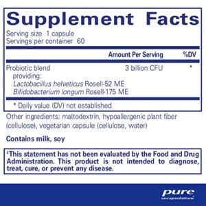 Pure Encapsulations - ProbioMood - Shelf Stable Probiotic Combination Designed to Support Well-Being - 60 Capsules