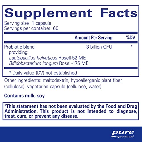 Pure Encapsulations - ProbioMood - Shelf Stable Probiotic Combination Designed to Support Well-Being - 60 Capsules