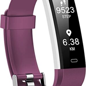 Kummel Fitness Tracker with Heart Rate Monitor, Waterproof Activity Tracker with Pedometer & Sleep Monitor, Calories, Step Tracking for Women Men Purple