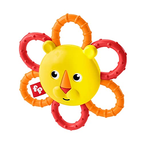 Fisher-Price Take & Teethe Lion 3M+ Yelllow Orange Rattle Toy