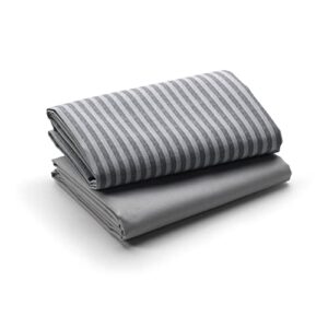 graco® pack ‘n play® playard fitted sheets, 2 pack, stripes and grey