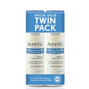 Aveeno Positively Smooth Moisturizing Shave Gel, 7 Oz (1 Pack of two items)