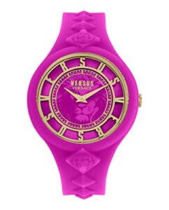 versus versace womens pink 39 mm fire island strap watch vsp1r2021