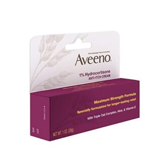 Aveeno 1% Hydrocortisone Anti Itch Cream, Maximum Strength