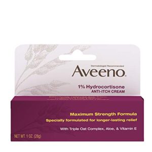 Aveeno 1% Hydrocortisone Anti Itch Cream, Maximum Strength