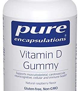 Pure Encapsulations Vitamin D Gummy | Support for Musculoskeletal, Cardiovascular, Neurocognitive, Cellular, and Immune Health* | 100 Gummies | Natural Raspberry Flavor