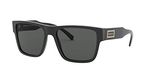 Versace Man Sunglasses Black Frame, Dark Grey Lenses, 56MM