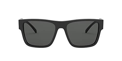 Versace Man Sunglasses Black Frame, Dark Grey Lenses, 56MM