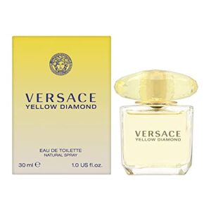 versace eau de toilette spray, yellow diamonds, 1.0 fluid ounce