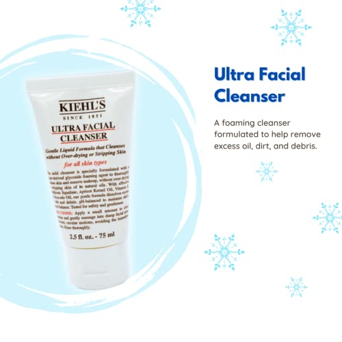 Kiehl's Hydration Starter Daily Skin Care Travel Holiday Gift Set:: Mini Ultra Facial Cleanser Wash and Mini Ultra Facial Moisturizing Cream