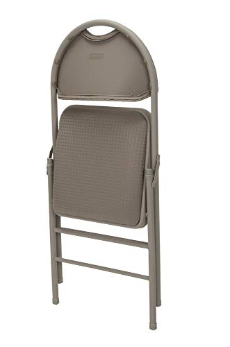 COSCO Commercial Comfort Back Fabric Folding Chair with Handle Hole, 4 pack