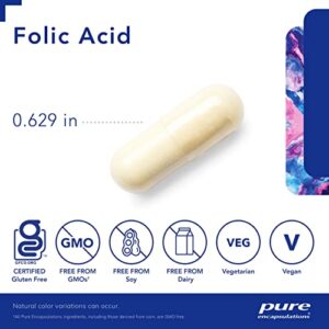 Pure Encapsulations Folic Acid | Hypoallergenic Dietary Supplement | 60 Capsules