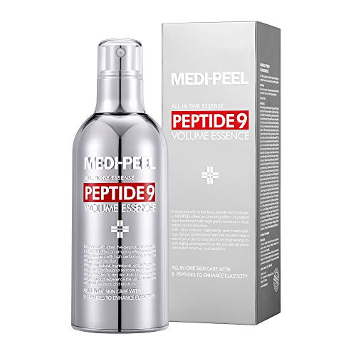 MEDI-PEEL Peptide 9 Volume All in one Essence 3.38 fl.oz. / 100ml | Anti Wrinkles Collagen Formula, Bubble Essence, Instant Hydration | Korean Skincare