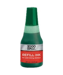 green water based re-fill ink for cosco 2000 plus self-inking stamp refill 25cc`