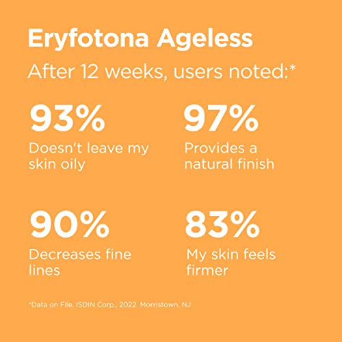 ISDIN Eryfotona Ageless Sunscreen Zinc Oxide and 100% Mineral Tinted Sunscreen SPF 50+, 3.4 Fl Oz