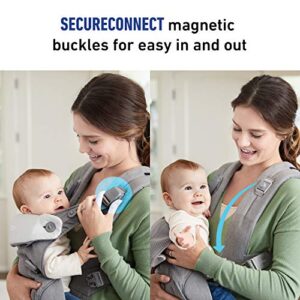 Graco Cradle Me 4 in 1 Baby Carrier | Includes Newborn Mode with No Insert Needed, Mineral Gray