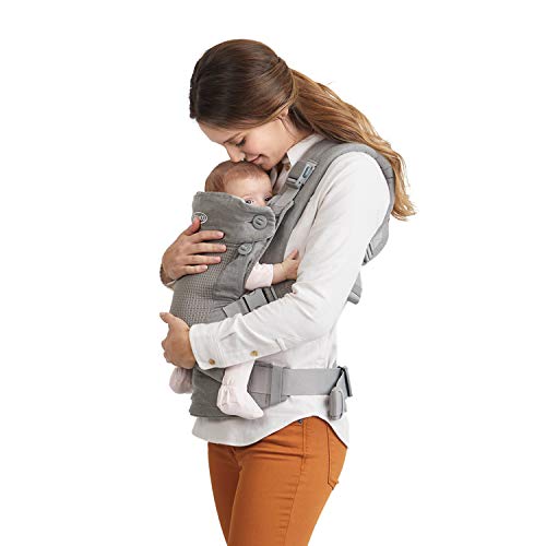 Graco Cradle Me 4 in 1 Baby Carrier | Includes Newborn Mode with No Insert Needed, Mineral Gray