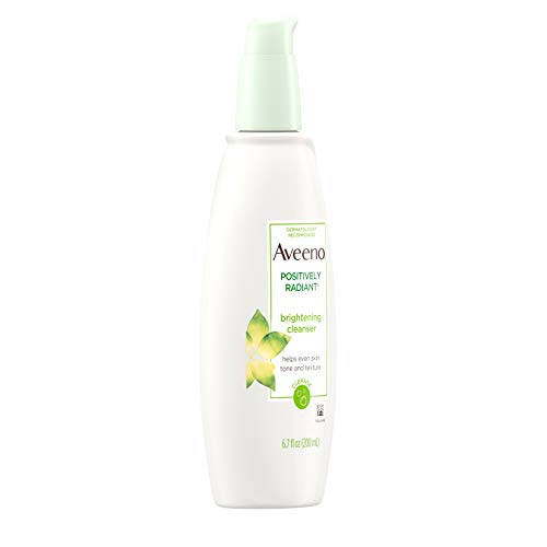 Aveeno Positively Radiant Brightening Facial Cleanser for Sensitive Skin, Non-Comedogenic, Oil-Free, Soap-Free & Hypoallergenic, 6.7 Fl Oz, Pack of 3