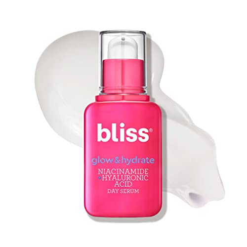 Bliss Glow & Hydrate Hyaluronic Acid Day Facial Serum | Improves Dullness and Hydrates Skin for Glowing Radiance | Clean | Paraben Free | Cruelty-Free | Vegan | 1 oz