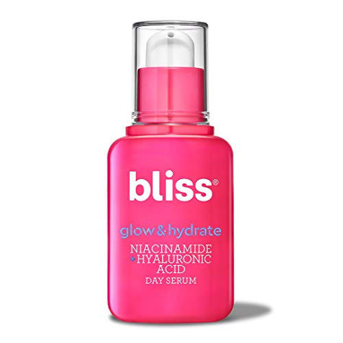 Bliss Glow & Hydrate Hyaluronic Acid Day Facial Serum | Improves Dullness and Hydrates Skin for Glowing Radiance | Clean | Paraben Free | Cruelty-Free | Vegan | 1 oz