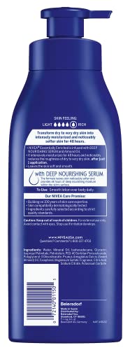 NIVEA Essentially Enriched Body Lotion,Dry to Very Dry Skin, 16.9 Fl Oz, Package may vary