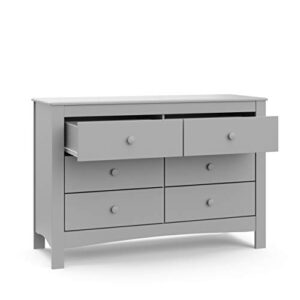 Graco Noah 6 Dresser, 6 Drawer, Pebble Gray