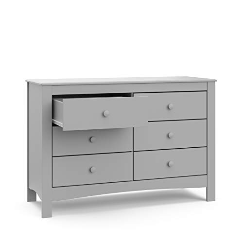 Graco Noah 6 Dresser, 6 Drawer, Pebble Gray