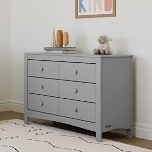 Graco Noah 6 Dresser, 6 Drawer, Pebble Gray