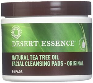 facial cleansing pads – tea tree oil, 50 pads 2-pack