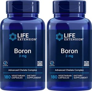 life extension boron 3 mg 180 caps (pack of 2)