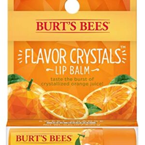 Burt's Bees Flavor Crystals 100% Natural Lip Balm, Sweet Orange with Beeswax & Fruit Extracts - 1 Tube