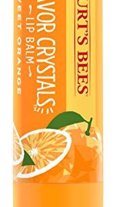 Burt's Bees Flavor Crystals 100% Natural Lip Balm, Sweet Orange with Beeswax & Fruit Extracts - 1 Tube