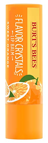 Burt's Bees Flavor Crystals 100% Natural Lip Balm, Sweet Orange with Beeswax & Fruit Extracts - 1 Tube