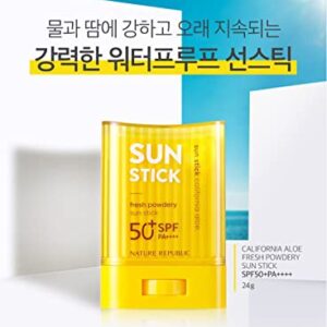 Nature Republic California Aloe Fresh Powdery Sun Stick SPF50+ PA++++ 22g / 0.77 oz.