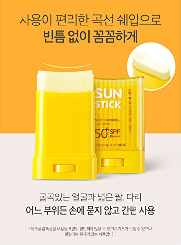 Nature Republic California Aloe Fresh Powdery Sun Stick SPF50+ PA++++ 22g / 0.77 oz.