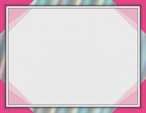 cosco rainbow foil certificates, pink