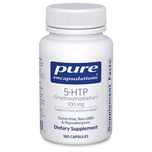 pure encapsulations 5-htp 100 mg | 5-hydroxytryptophan supplement for brain, sleep, eating behavior, and serotonin support* | 180 capsules