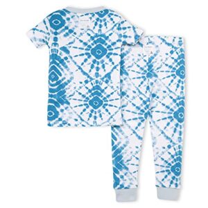 Burt's Bees Baby Baby Boys' Pajamas, Tee and Pant 2-Piece Pj Set, 100% Organic Cotton, Blue Diamond, 5T