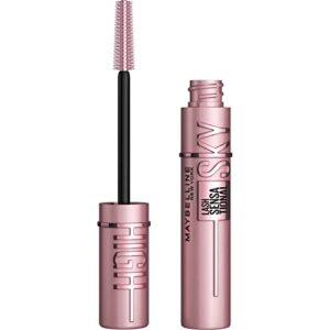 maybelline lash sensational sky high washable mascara makeup, volumizing, lengthening, defining, curling, multiplying, buildable formula, very black, 1 count