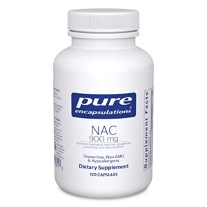 Pure Encapsulations NAC 900 mg | N-Acetyl Cysteine Amino Acid Supplement for Lung and Immune Support, Liver, and Antioxidants* | 120 Capsules